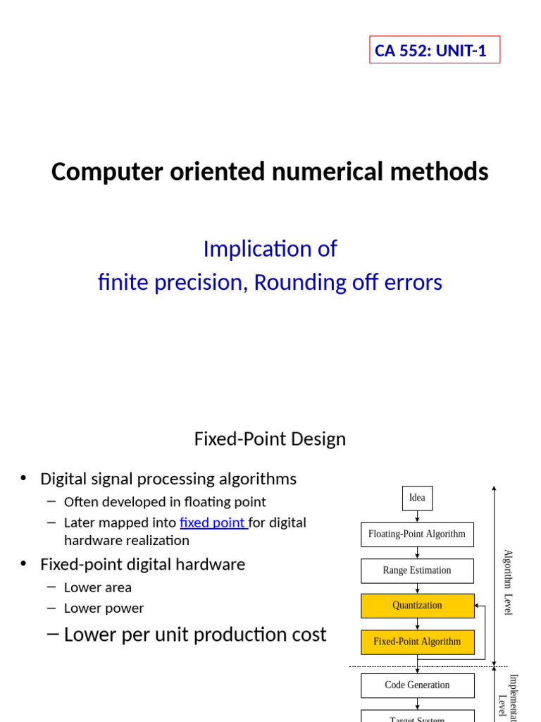 L3-Finite Precesion Rounding of Errors | PDF | Numbers | Rounding