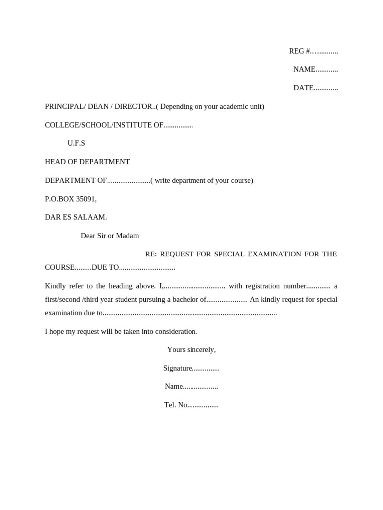 SPECIAL EXAM Letter by Mjomba - Uncle | PDF