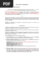 Fuel (Diesel) Supply Agreement: Between | PDF | Breach Of Contract ...