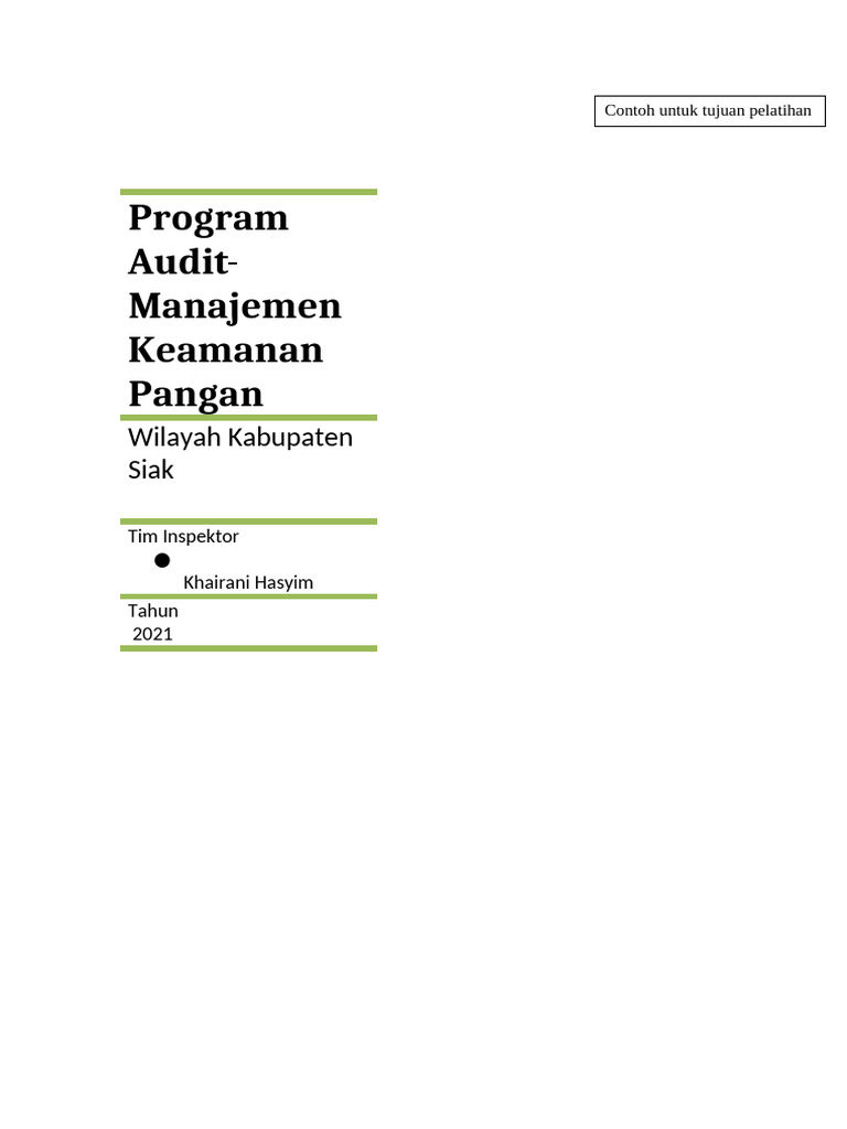 Form 2. Mengelola Program Audit | PDF