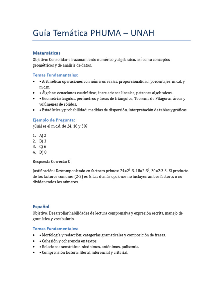Guia Tematica PHUMA UNAH (Mister Alexander) | PDF | Resiliencia ...