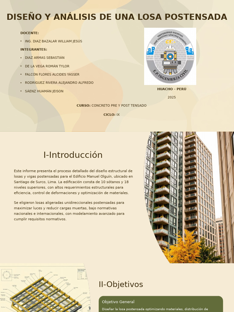 Diseno y Analisis de Una Losa Postensada | PDF | Hormigón | Diseño