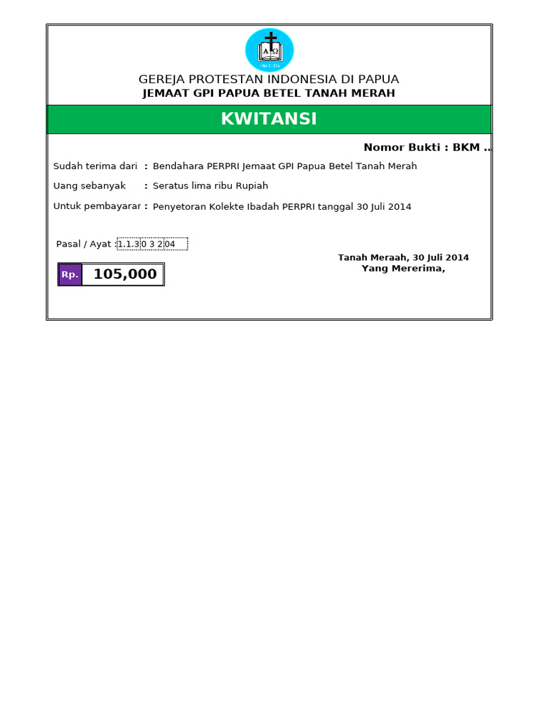 Kwitansi Betel Jan16 | PDF