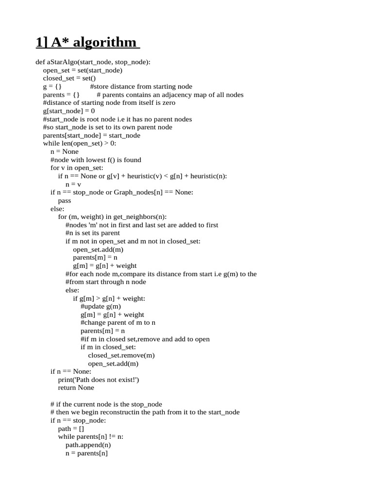 A* and AO* Algorithm Implementations | PDF | Theoretical Computer ...