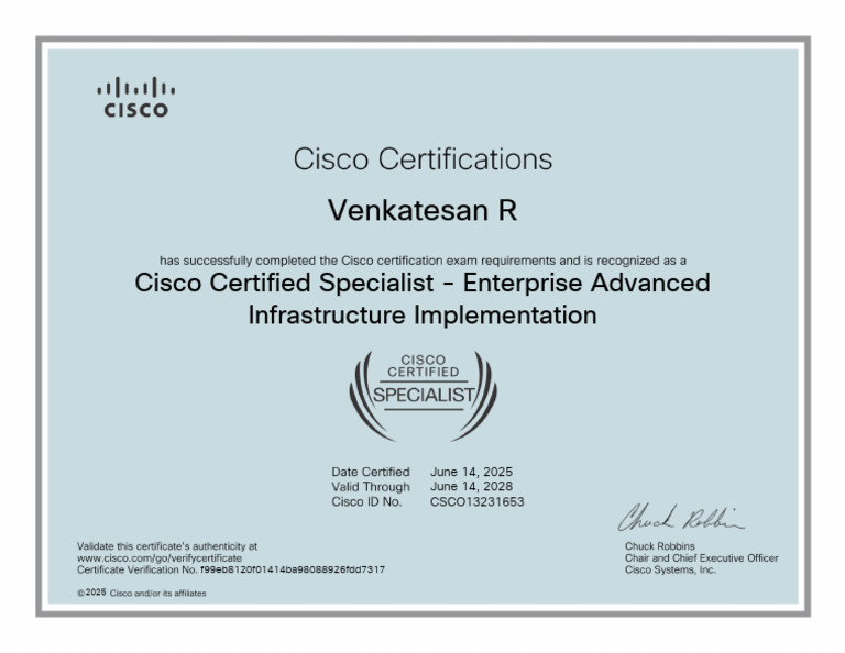 Cisco Certified Specialist - Enterprise Advanced Infrastructure ...