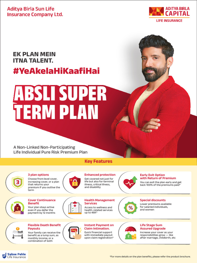 ABSLI Super Term Plan 2 Pager Leaflet | PDF | Life Insurance | Insurance