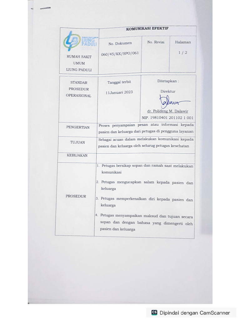 Spo Komunikasi Efektif | PDF