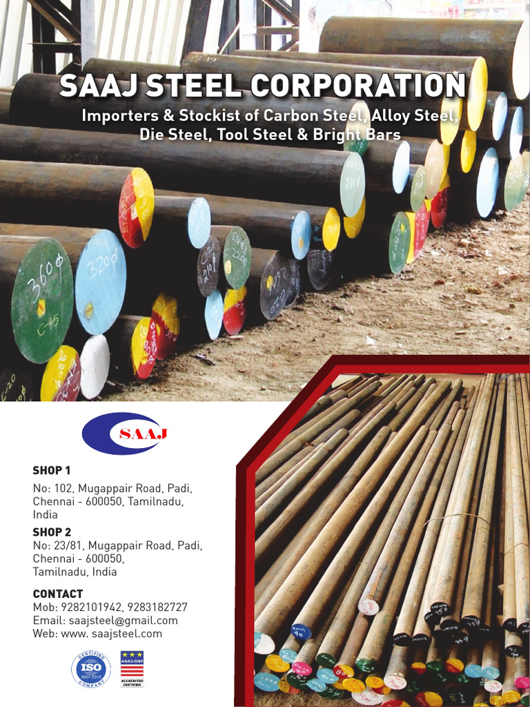 Saaj Steel Brochure | PDF | Metals | Tools