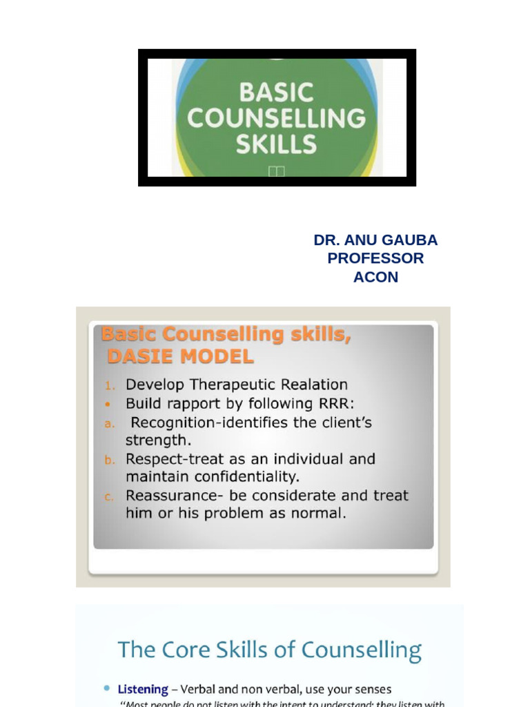 Counselling - III | PDF