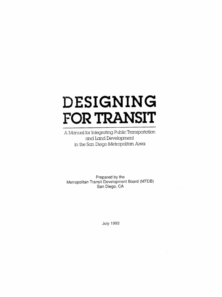 Designing for Transit Manual | PDF