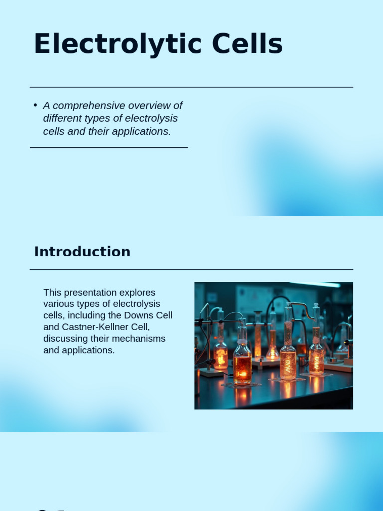 Electrolytic Cells | PDF | Electrochemistry | Anode
