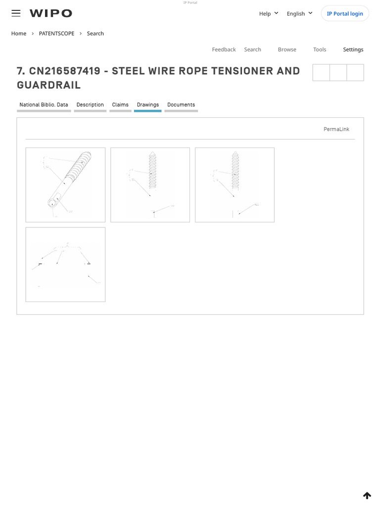 CN216587419 Steel Wire Rope Tensioner and Guardrail DRG | PDF