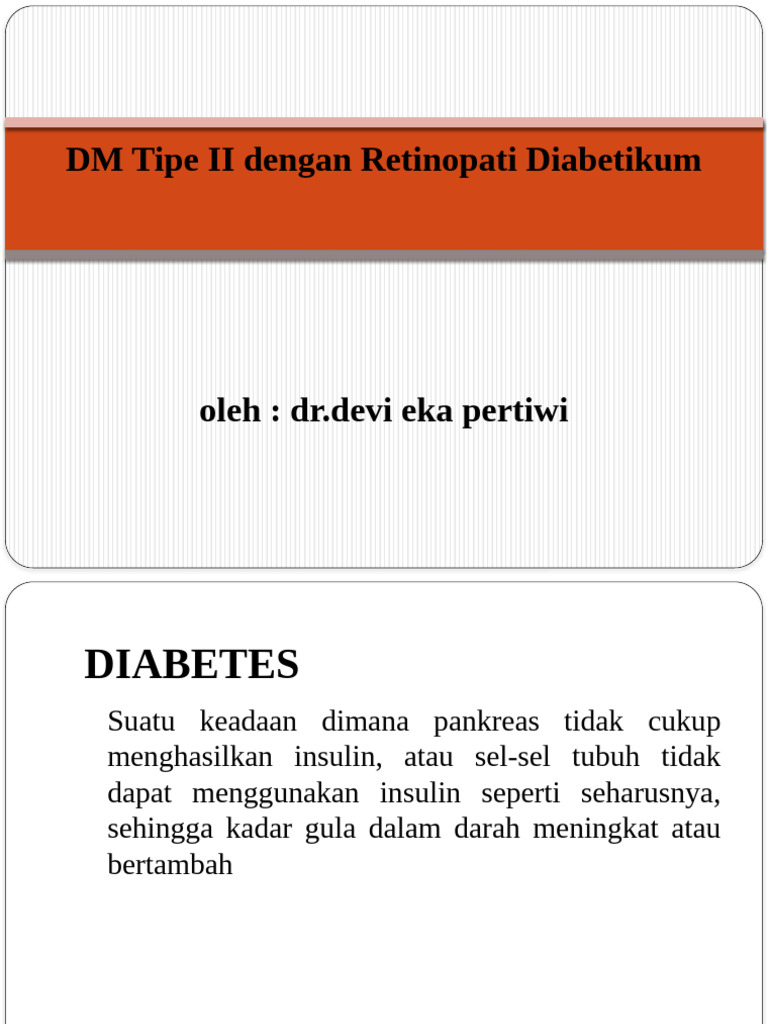 DM Tipe II Dengan Retinopati Diabetikum | PDF