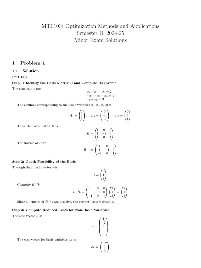 MTL103 Minor Exam Marking | PDF | Numerical Analysis | Mathematics