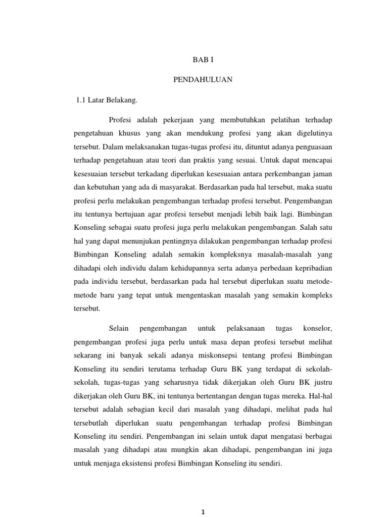 Pengembangan Profesi Bimbingan Konseling | PDF