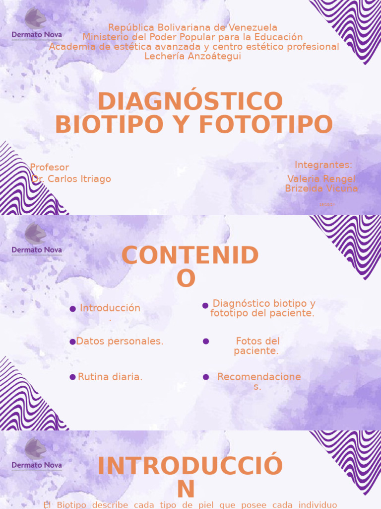 Biotipo y Fototipo Comiastria y Cosmetologia Brizeida | PDF | Piel