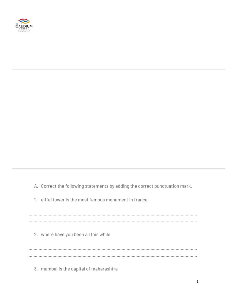 MYP 1 - PKA - Question Paper | PDF