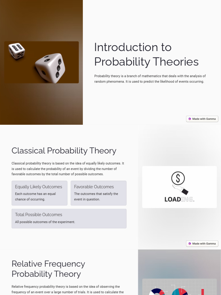 Introduction To Probability Theories | PDF | Probability | Probability ...