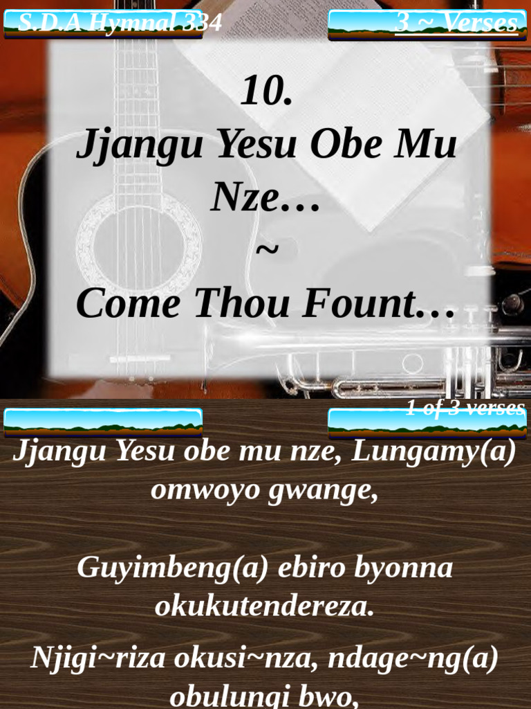 Jjangu Yesu Obe Mu Nze - Hymn 334 | PDF