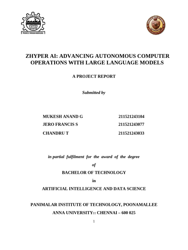 Final Year Report PP | PDF | Python (Programming Language) | Artificial Intelligence