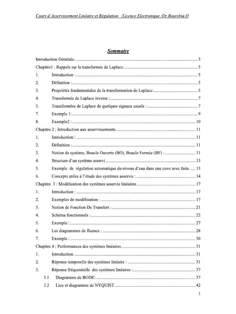 Asservissement | PDF