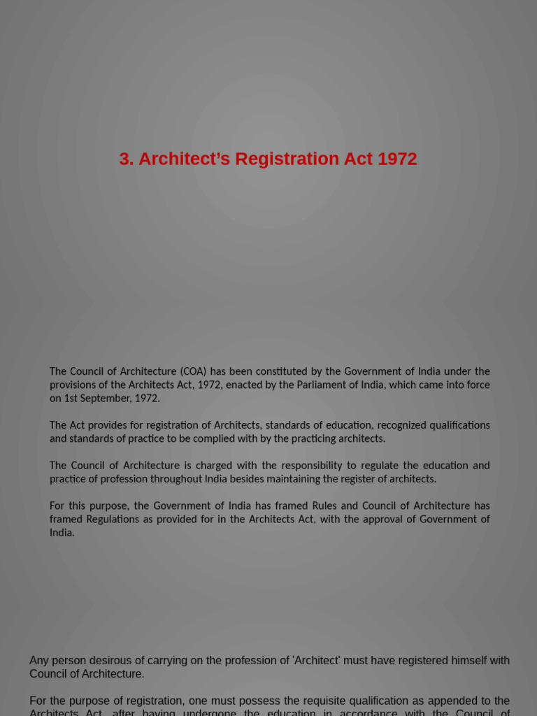1b - Architect's Reg Act 1972 | PDF | Justice | Crime & Violence