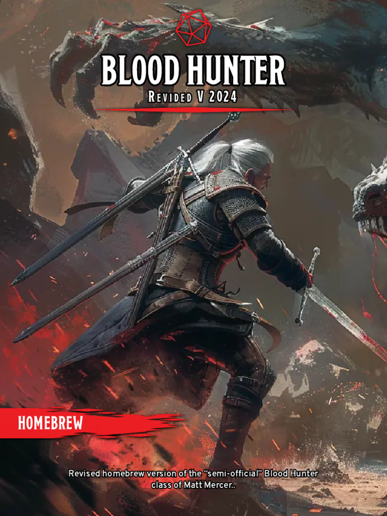 Revised Blood Hunter Class 2024 | PDF | Role Playing Games