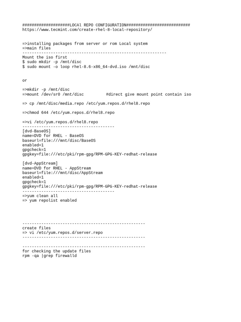 Local Repo Configuration | PDF