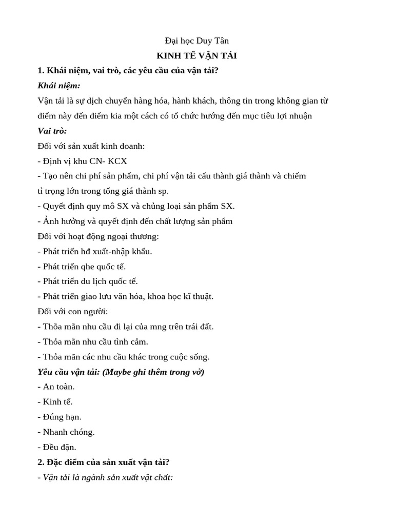 Lý Thuyết Ktvt ĐHDT | PDF