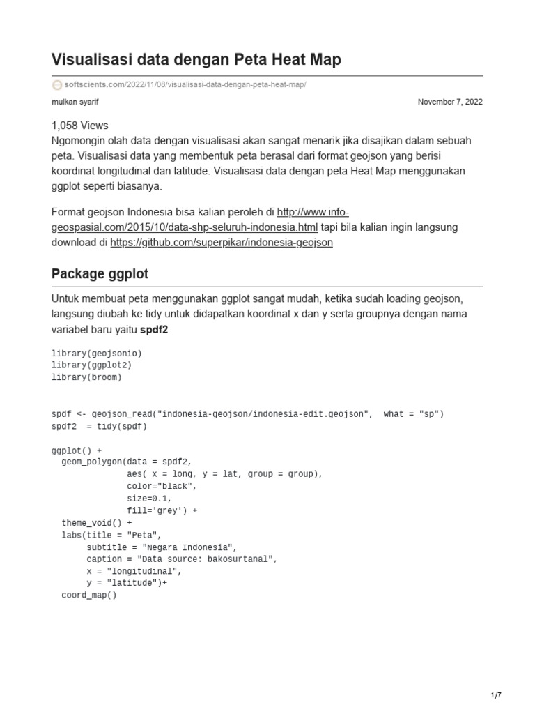 Visualisasi Data Dengan Peta Heat Map | PDF