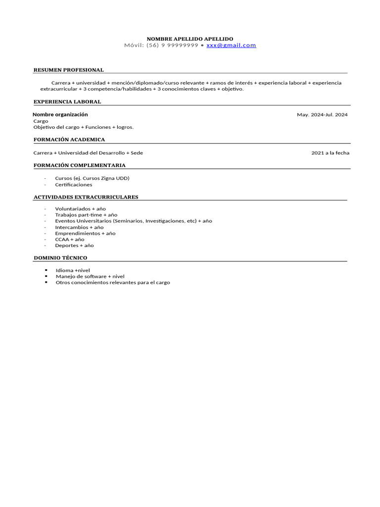 Formato CV | PDF