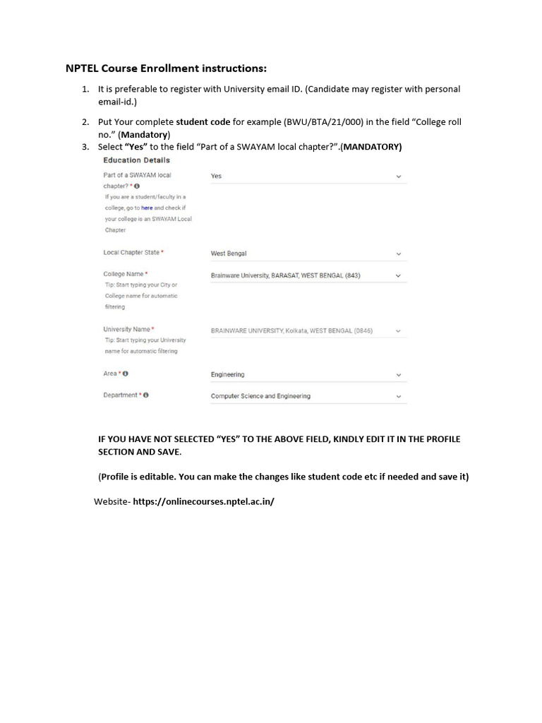 NPTEL July 2025 Enrollment Guide | PDF