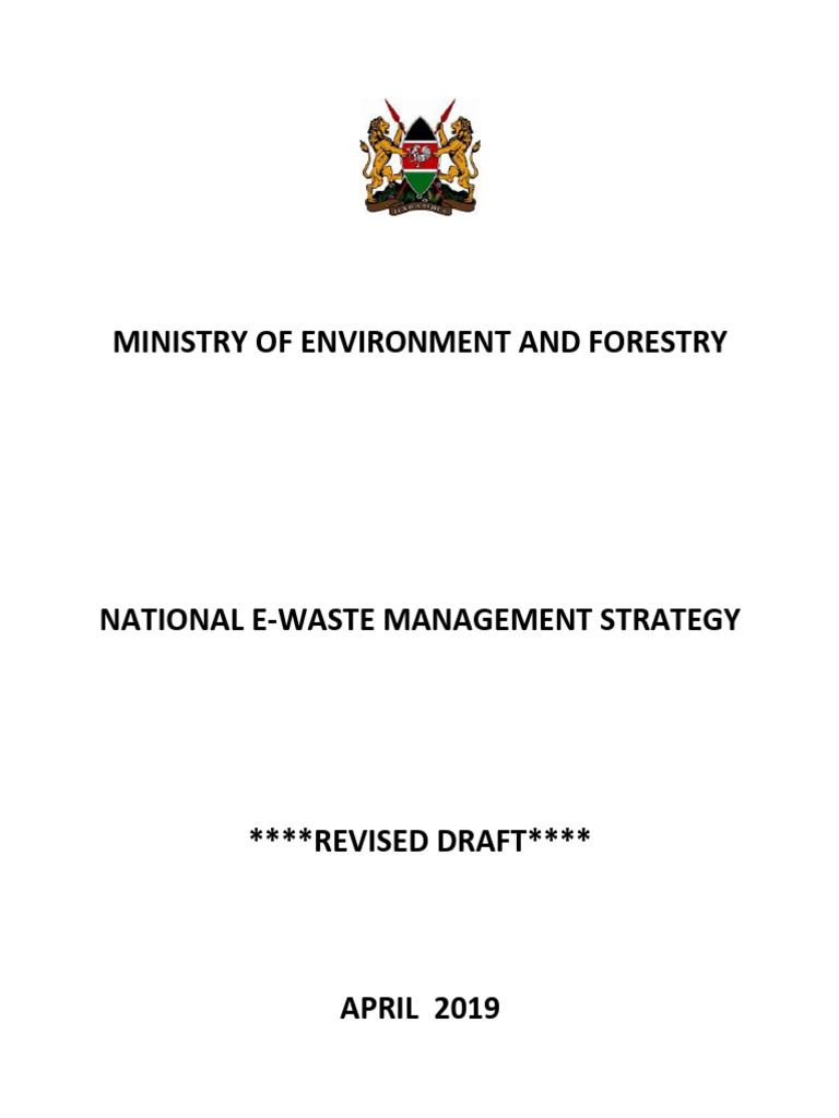 2019 National E-Waste Management Strategy | PDF | Electronic Waste ...