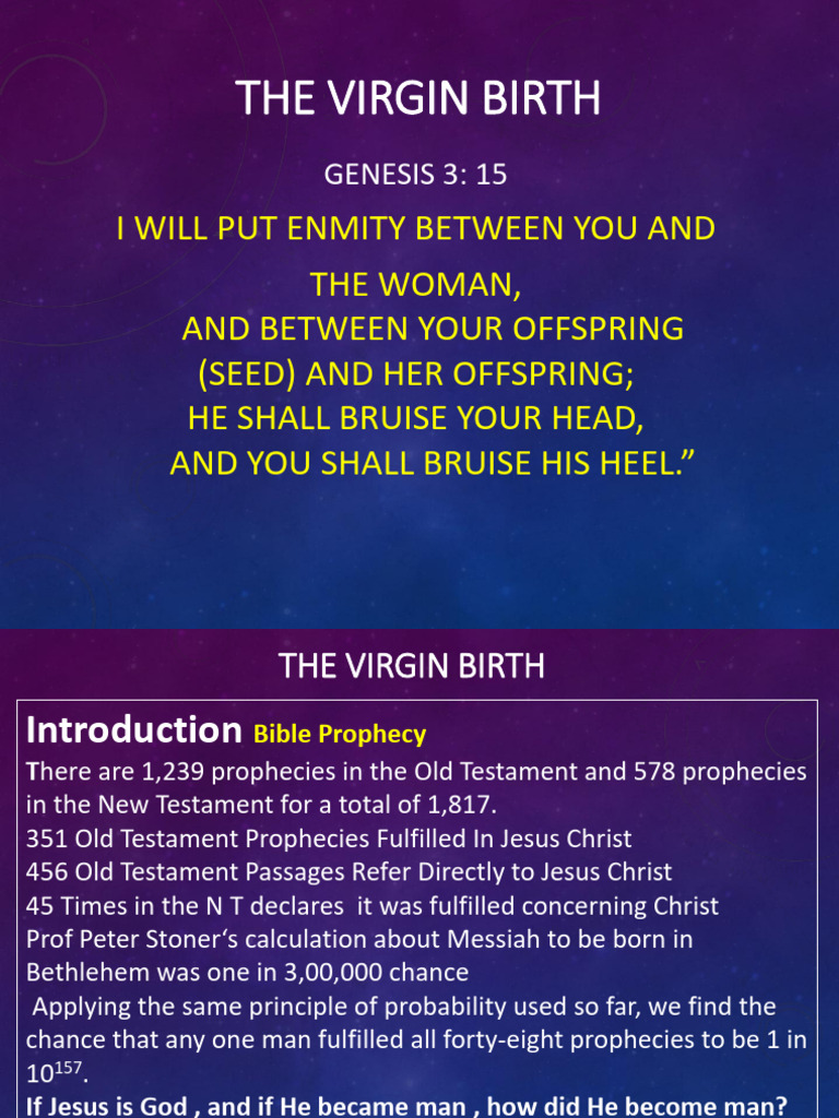 The - Virgin - Birth of Jesus Sermon PPT Outline | PDF | Jesus | Mary, Mother Of Jesus
