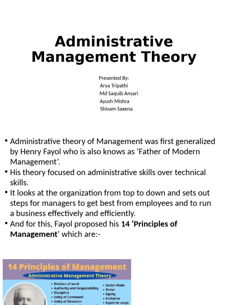 Administrative Management Theory | PDF | Economies | Business