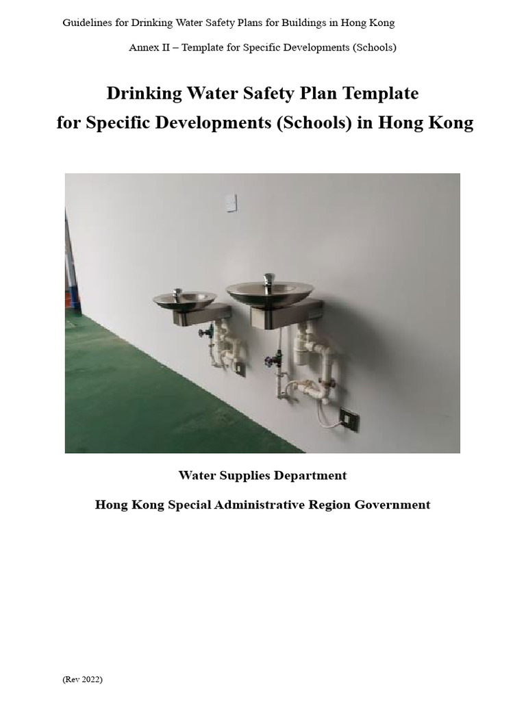 Hong Kong School Water Safety Plan Template | PDF | Plumbing | Drinking ...