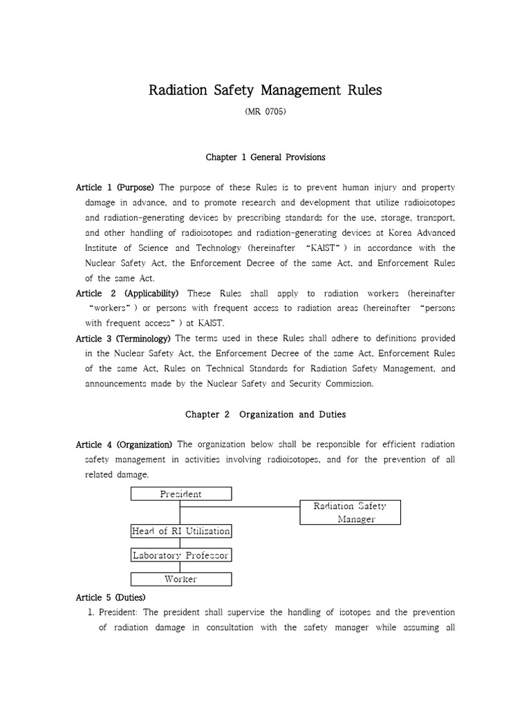 Radiation Safety Management Rules | PDF | Radioactive Contamination ...