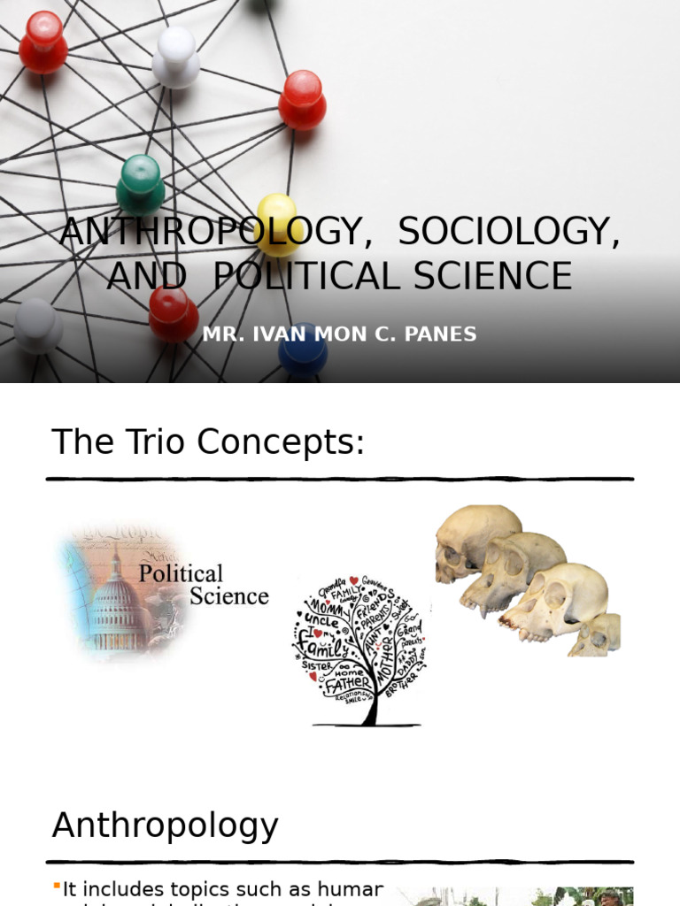 Anthropology, Sociology, and Political Science: Mr. Ivan Mon C. Panes ...