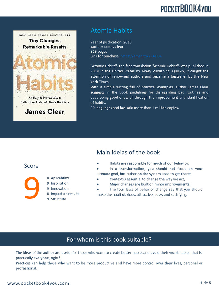 Atomic Habits: Key Insights & Laws | PDF | Habits | Copyright