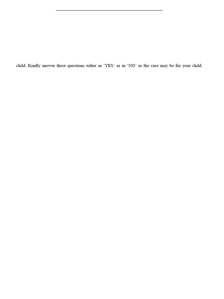 Autism Spectrum Disorder Questionnaire (ASQD) | PDF