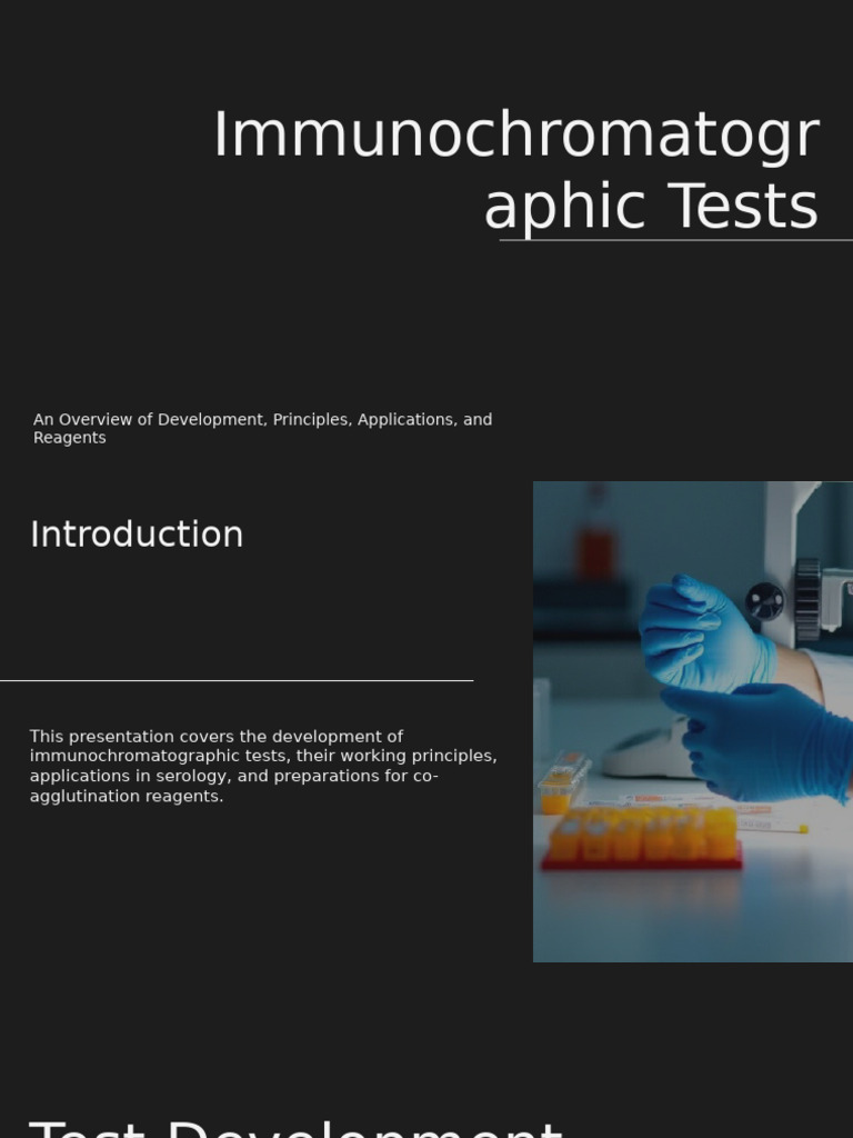 Overview of Immunochromatographic Tests | PDF | Antibody | Serology