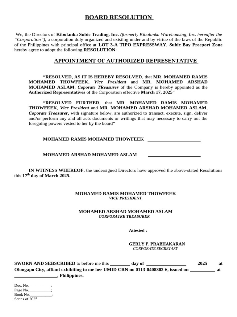 Board Reso Pagibig | PDF