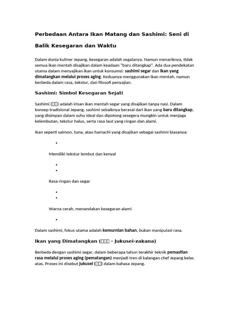 Ikan Matang | PDF