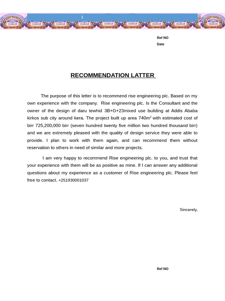 Recommendation for Rise Engineering PLC | PDF