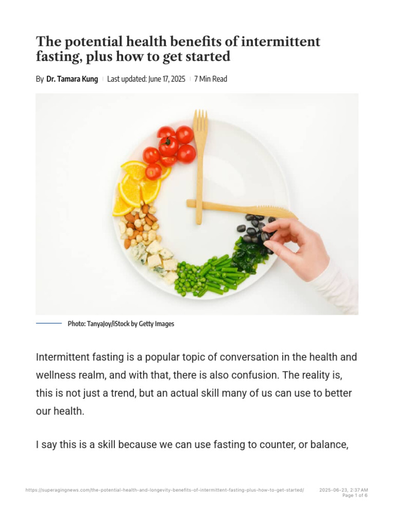 The Potential Health Benefits of Intermittent Fasting, Plus How to Get ...