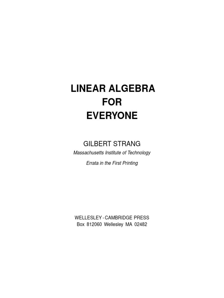 Linear Algebra for Everyone_errata08 | PDF | Algebra | Mathematical Objects