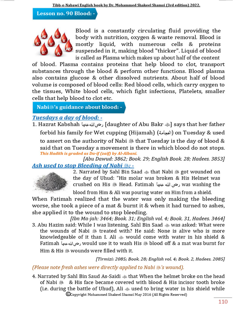 Blood Clotting in Tibb-e-Nabawi | PDF | Blood | Coagulation