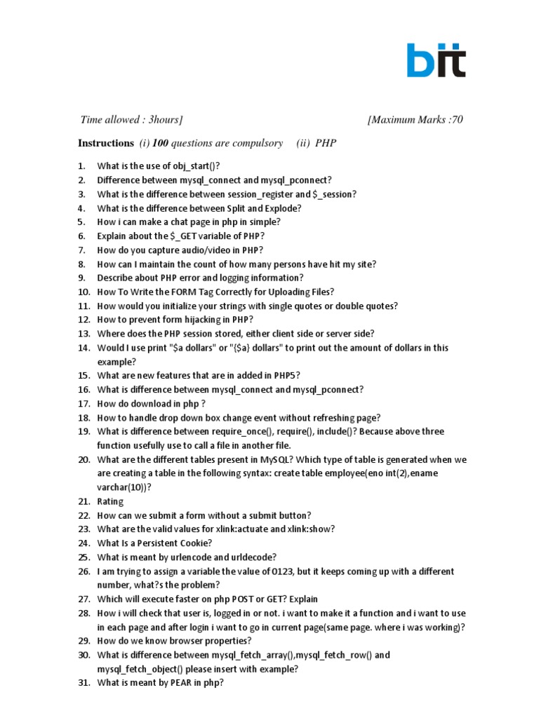 PHP Paper | Download Free PDF | Php | Software Development