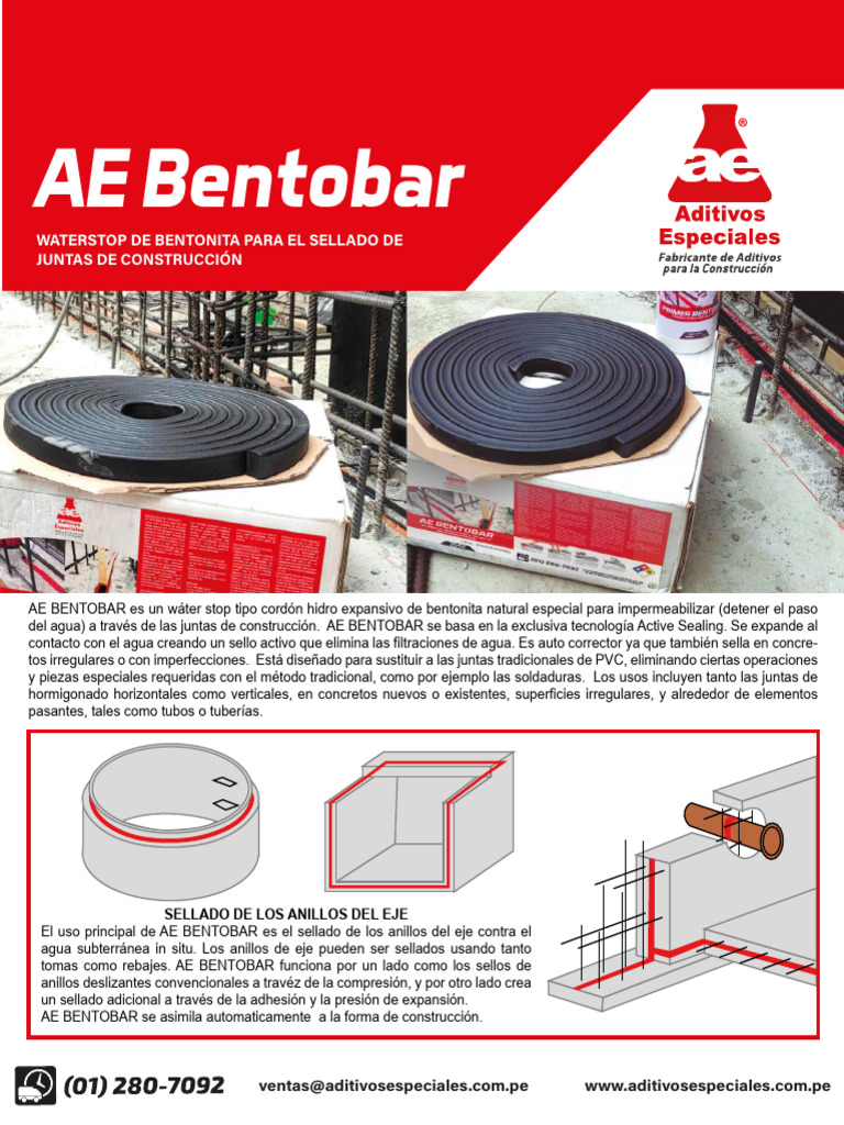 Brochure Bentobar | PDF | Agua | Hormigón