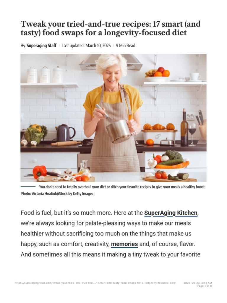 Tweak Your Tried-And-true Recipes - 17 Smart (And Tasty) Food Swaps For ...